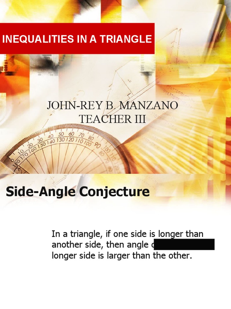 Inequalities and Relationships in Triangles: Exploring Properties of ...