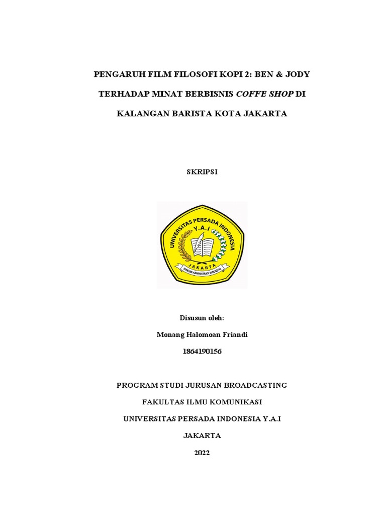 PROPOSAL SKRIPSI 110622 Fix | PDF