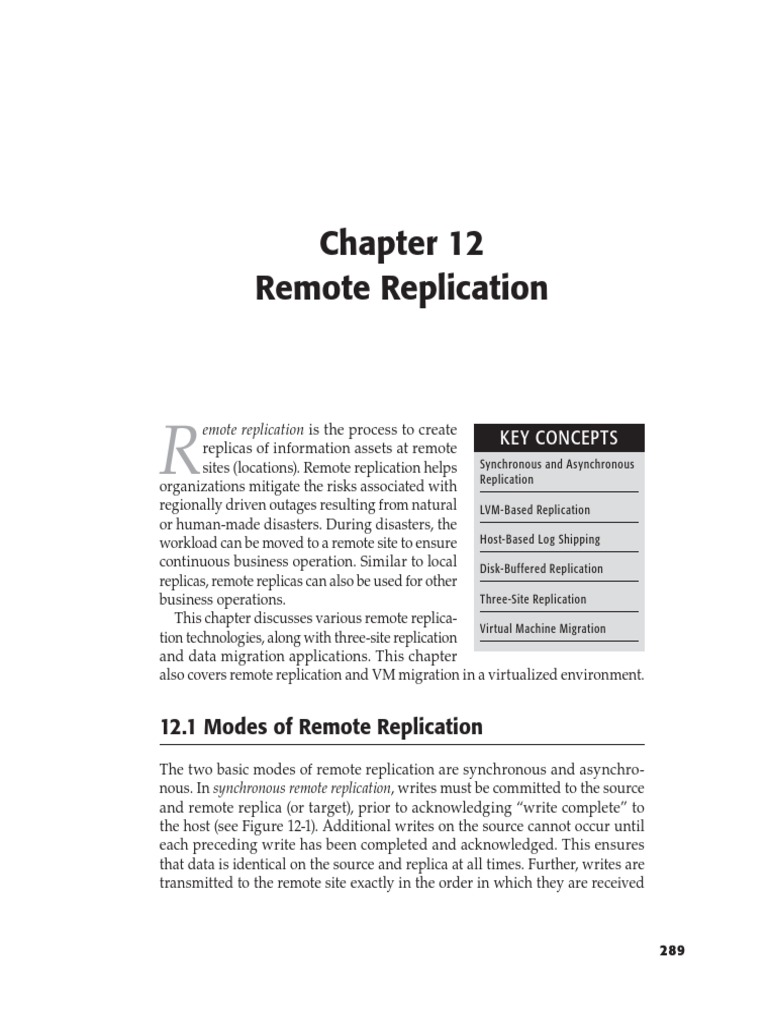 Remote Replication | PDF | Replication (Computing) | Databases
