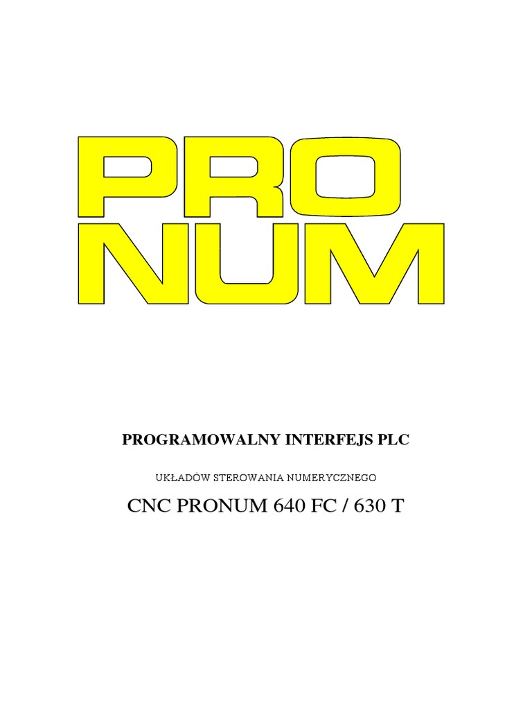 Instrukcja Programowania PLC PRONUM 640FC | PDF
