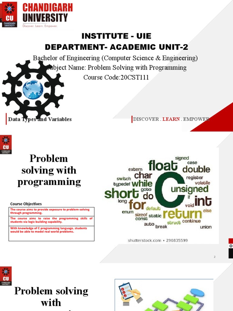 Lecture 6 Data Types And Variables Pdf Integer Computer Science Data Type