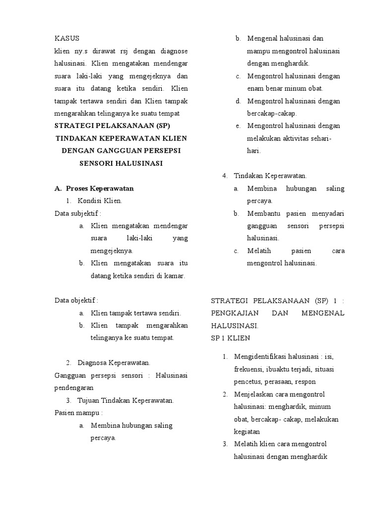 SP Halusinasi | PDF