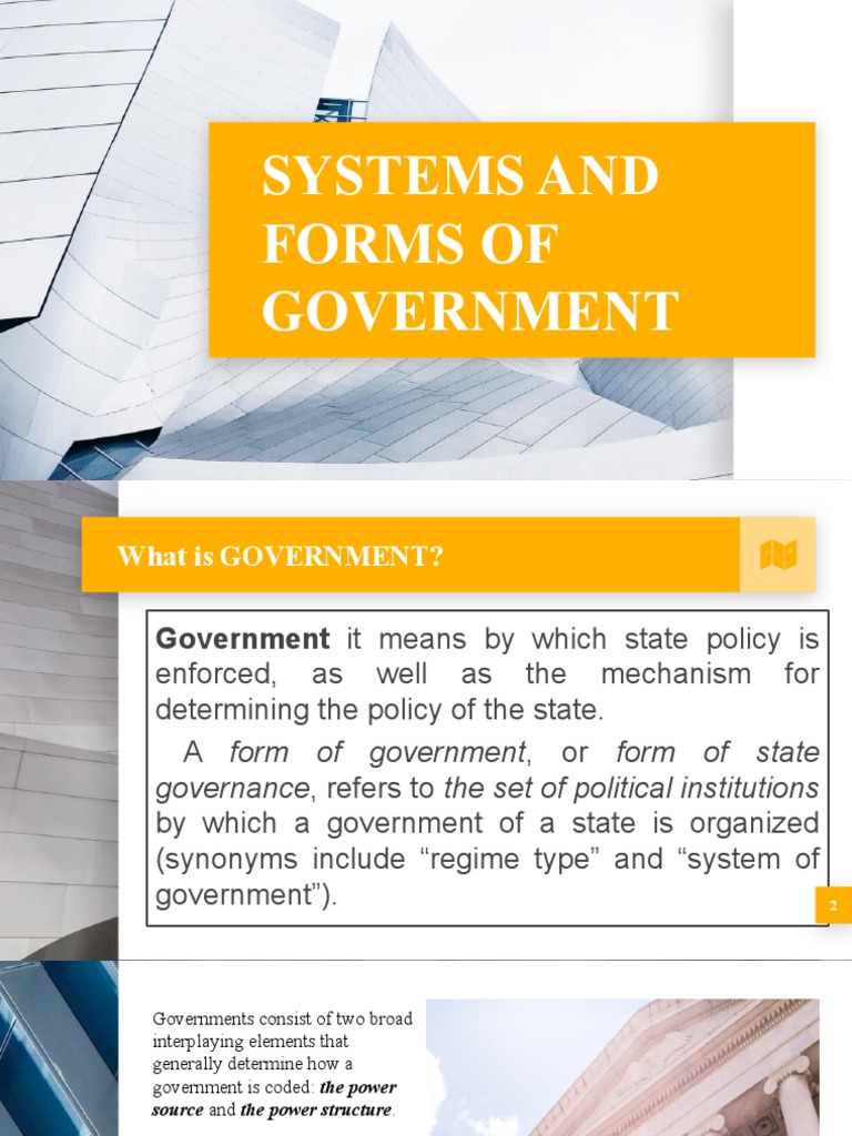 Overview of Government Systems | PDF | Government | Monarchy