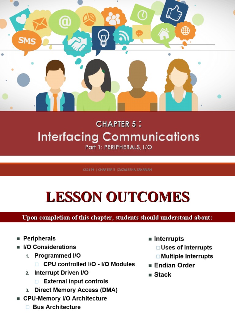 Csc159 - Chapter 5 - Zazaleena Zakariah | PDF | Input/Output | Central Processing Unit