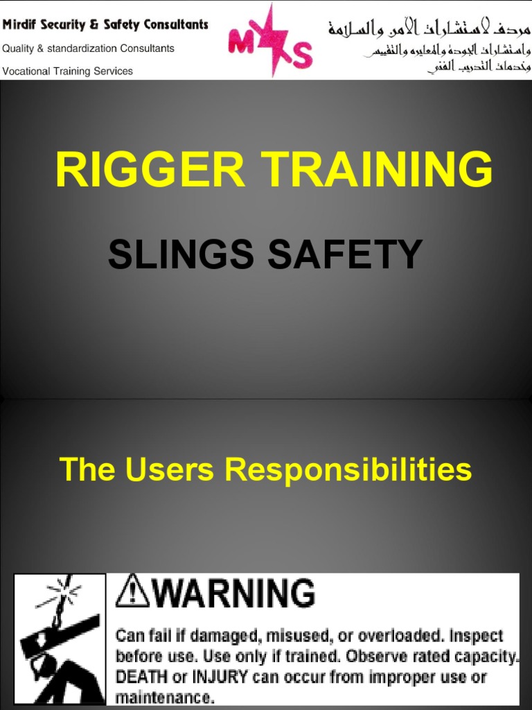 Rigger Training: Slings Safety | PDF | Screw | Rope