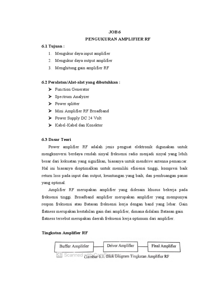 Pengukuran Amplifier RF | PDF