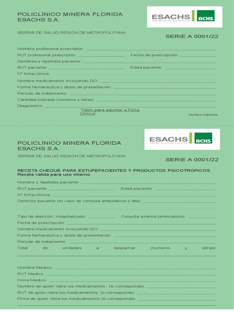 05 - Formato Receta Cheque Verde | PDF