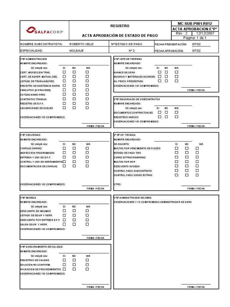 HBL-AST-DAL-REG-002 Acta de Aprobación EDP Rev.01 | Descargar gratis ...