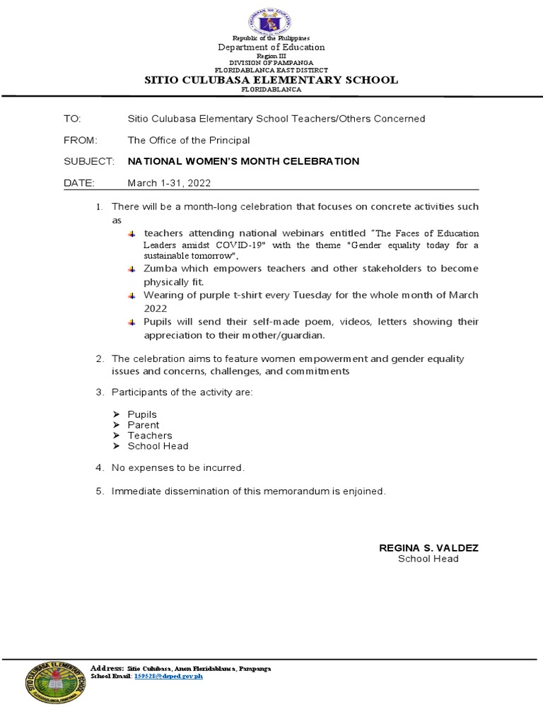 School Memo-Acr-Narrative | PDF | Empowerment