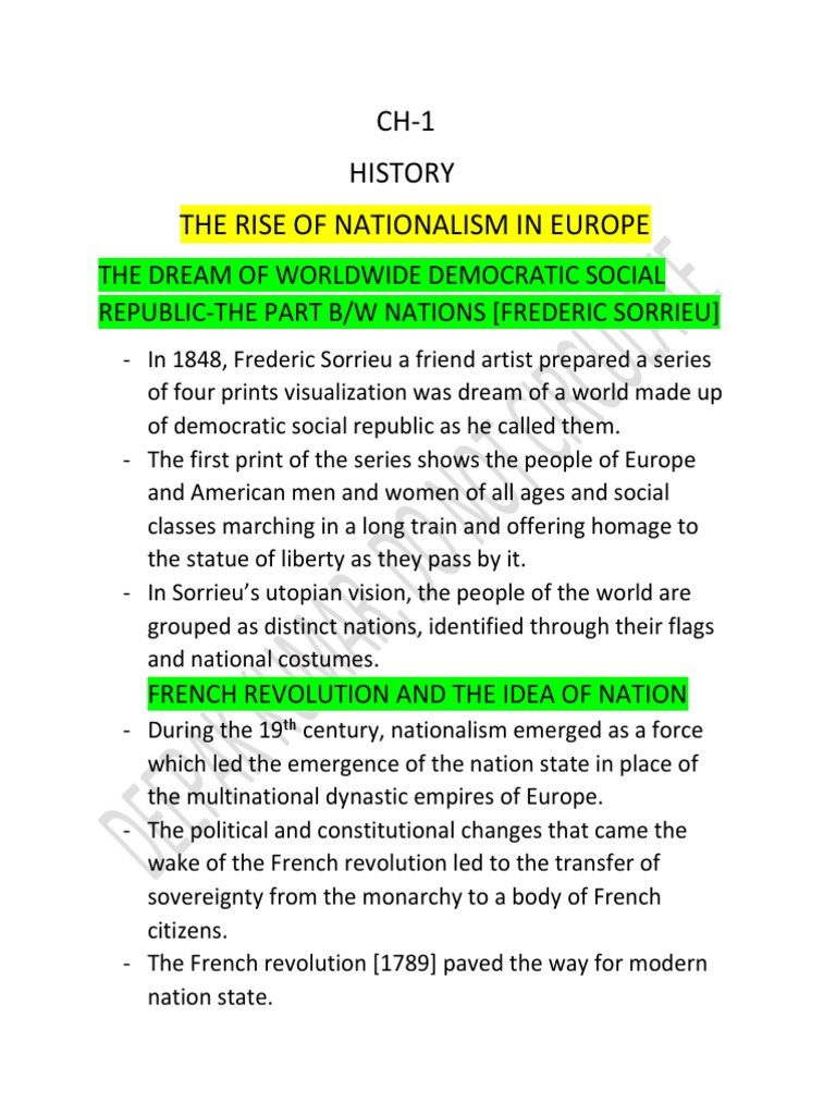 Rise of Nationalism in Europe | PDF | Prussia | Kingdom Of Prussia