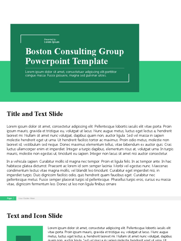 Boston Consulting Group Powerpoint Template | PDF