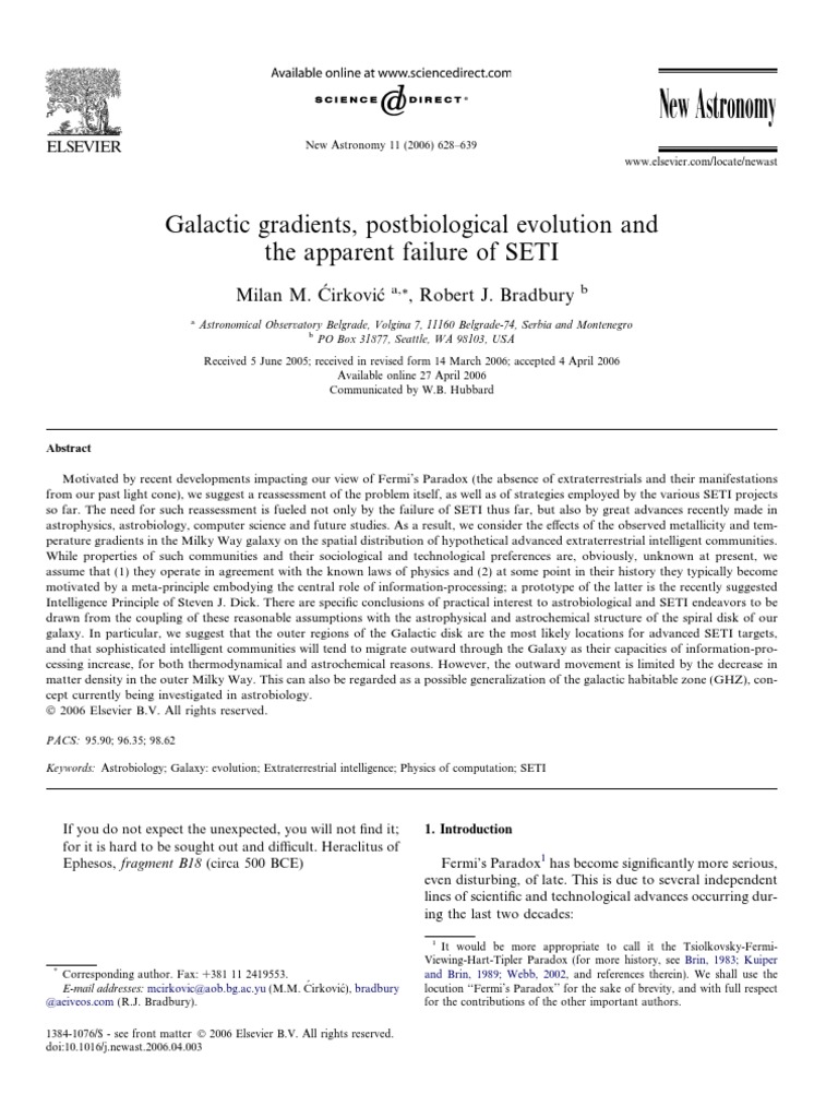 Galactic Gradients, Postbiological Evolution and The Apparent Failure ...
