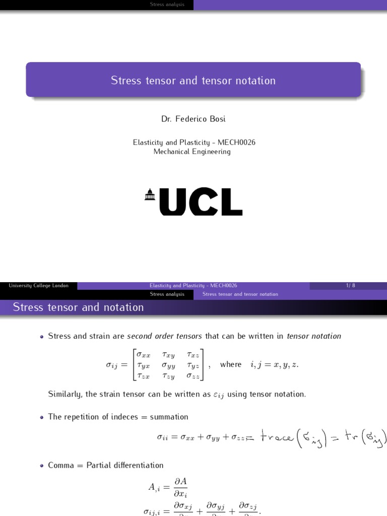 Understanding Stress Tensor Notation | PDF | Stress (Mechanics ...