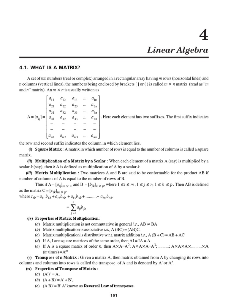 NP Bali Unit 1 | PDF | Matrix (Mathematics) | Matrix Theory