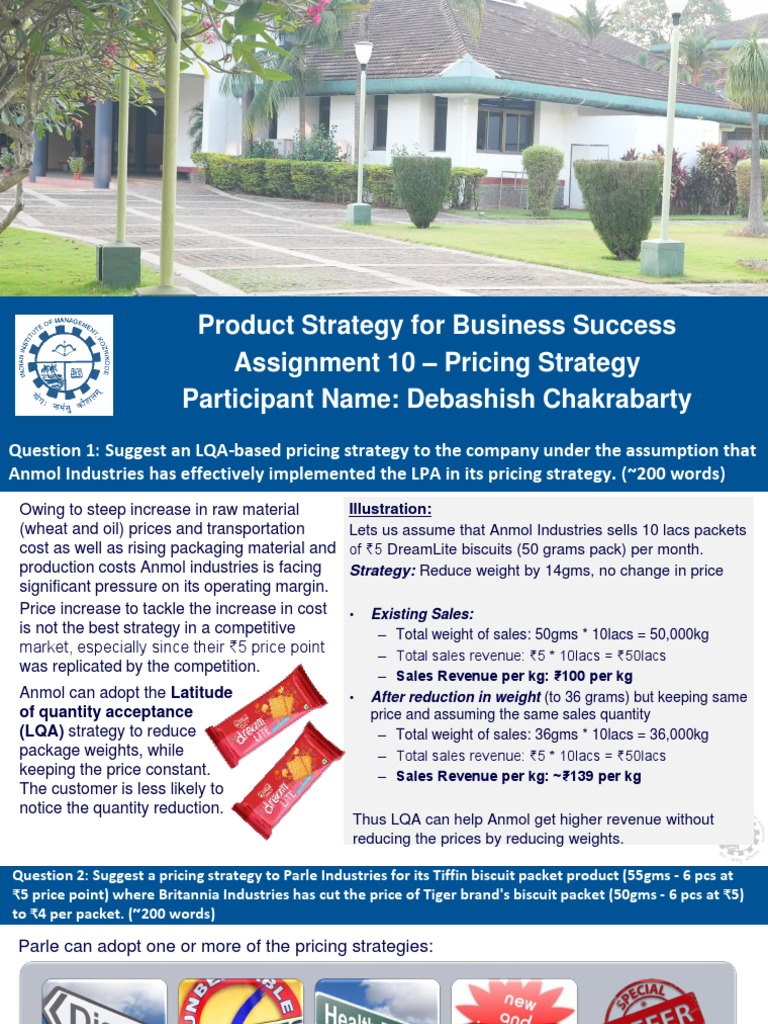 Anmol Parle Case Study | PDF | Pricing | Prices