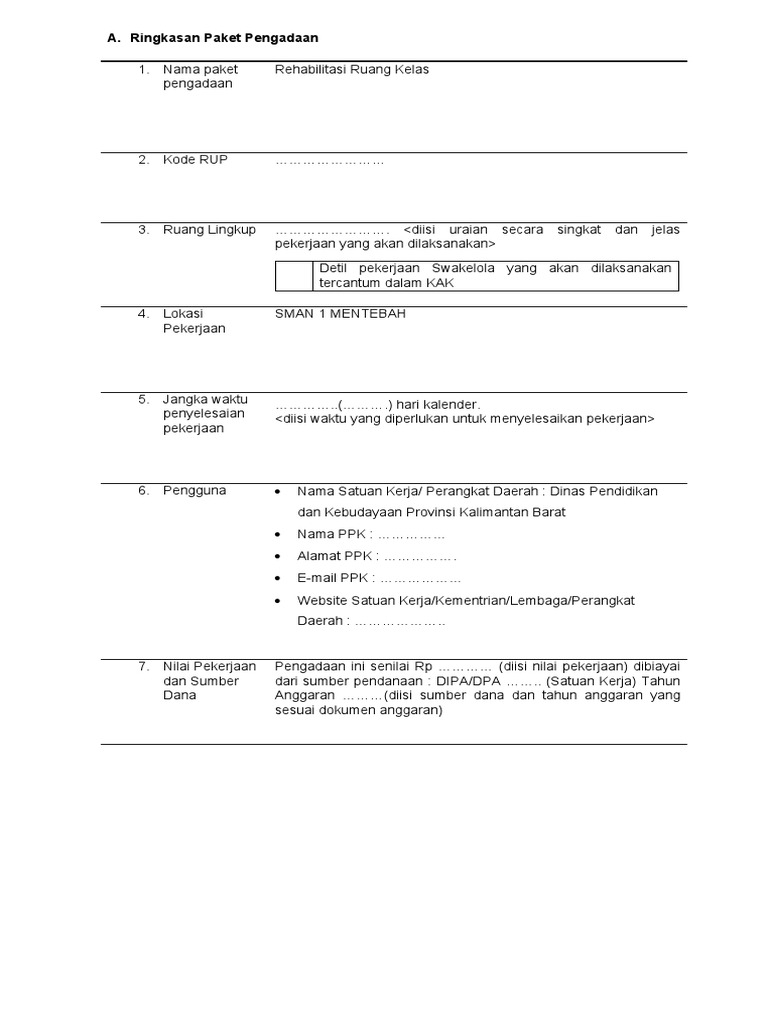 Ringkasan Paket Pengadaan Swakelola Tipe IV 2022 | PDF
