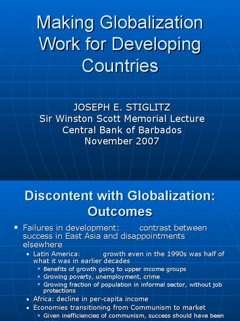Globalization's Impact on Developing Nations | PDF | Globalization ...