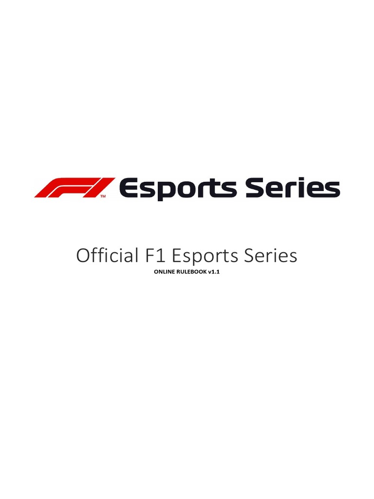 Official F1 Esports Series: Online Rulebook V1.1 | PDF | Formula One ...