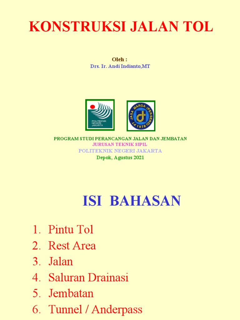 Konstruksi Jalan Tol | PDF