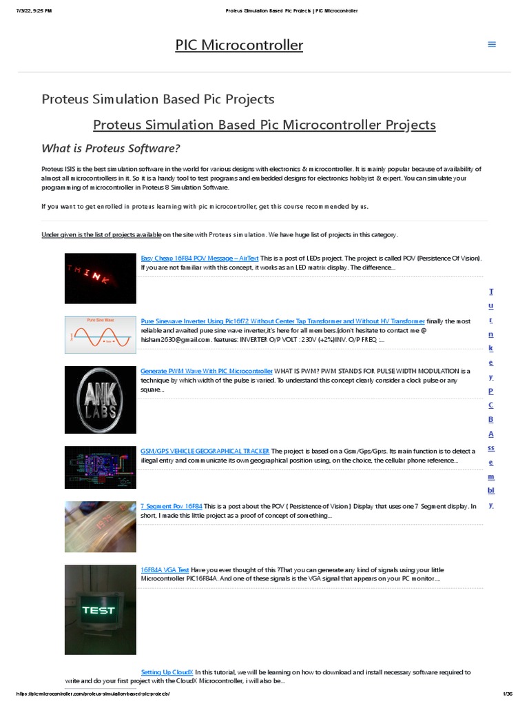 Proteus PIC Microcontroller Projects | PDF | Microcontroller | Electric ...