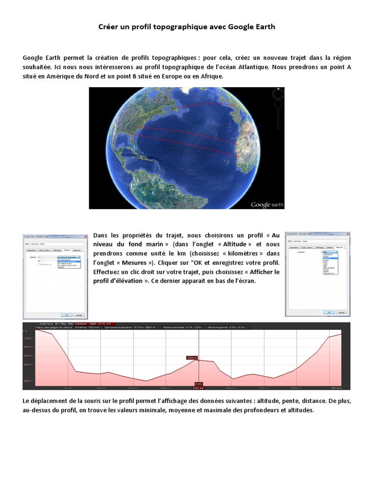 Créer un profil topographique sur Google Earth | PDF