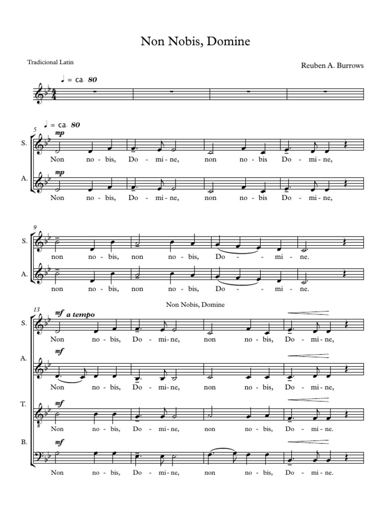 Non Nobis, Domine | PDF