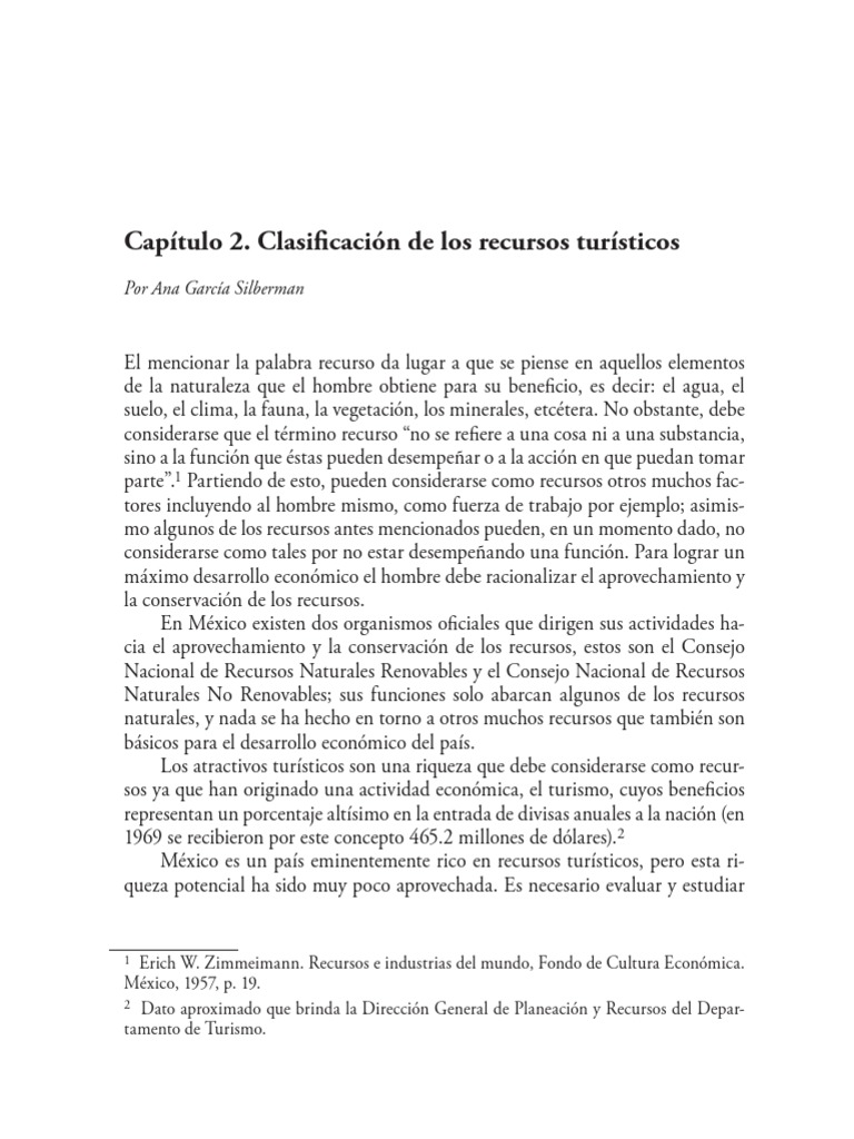 Clasificación de Los Recursos Turisticos | PDF | Turismo | Zona litoral