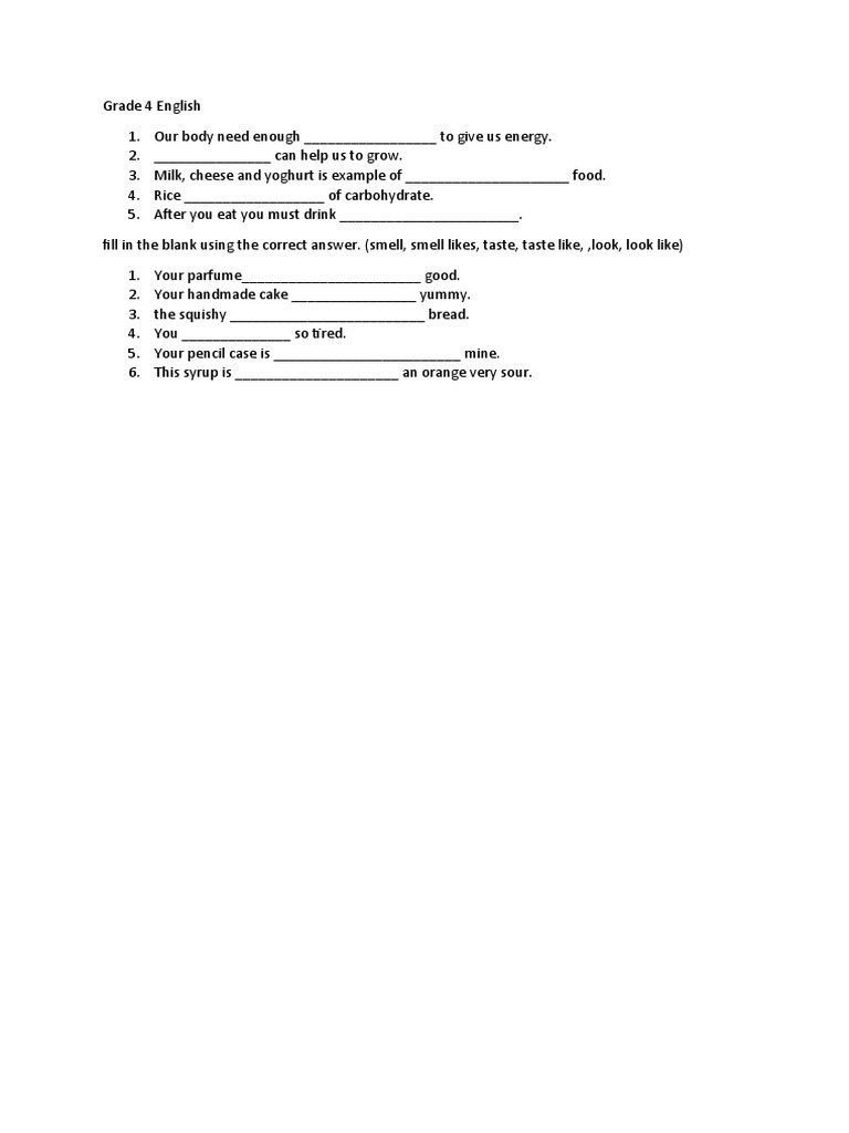 Grade 4 English | PDF