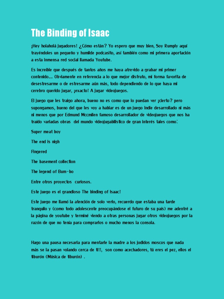 The Binding of Isaac | PDF