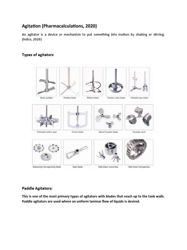 An Overview of Common Agitator Types, Their Applications, and Design ...