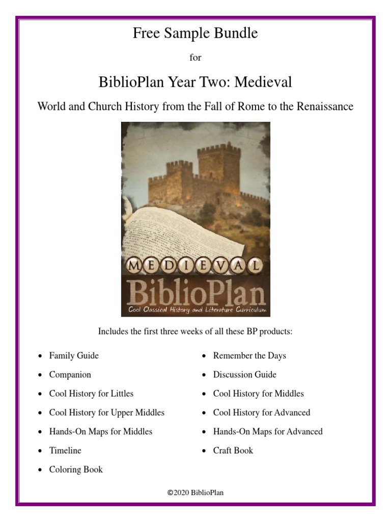 Medieval Free Sample Bundle Complete 2020-02 | PDF | Books | Teachers