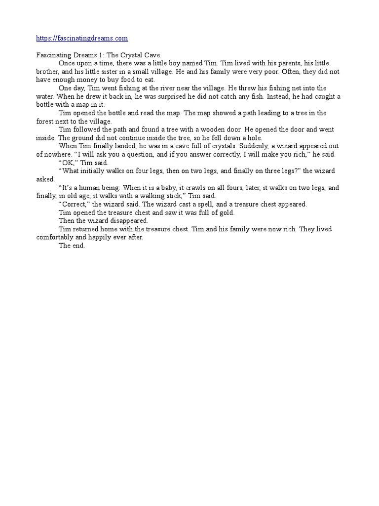 Fascinating Dreams 1: The Crystal Cave | PDF