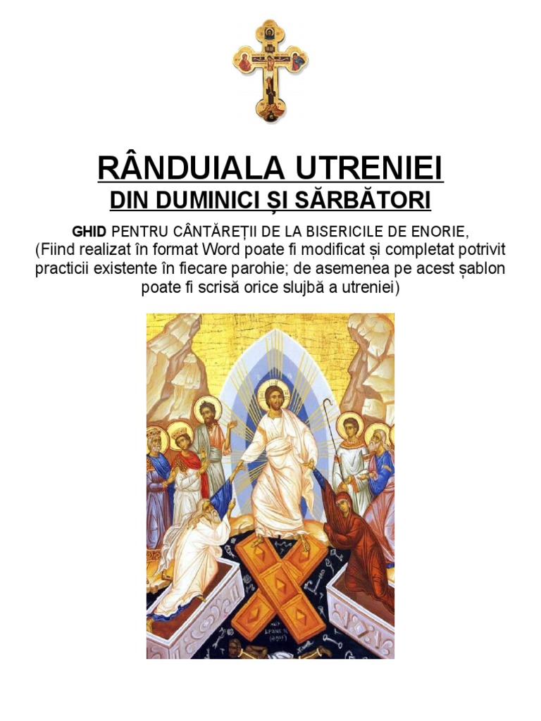 Rânduiala Utreniei | PDF