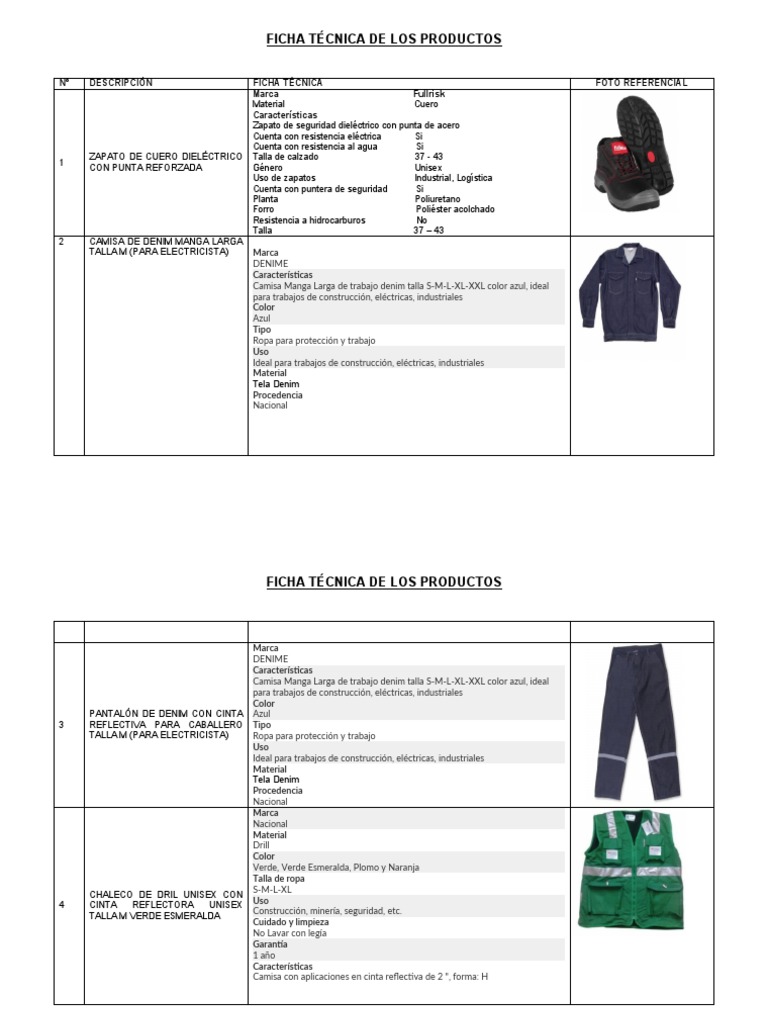 Catalogo Seguridad Epp | PDF | Ropa | Color