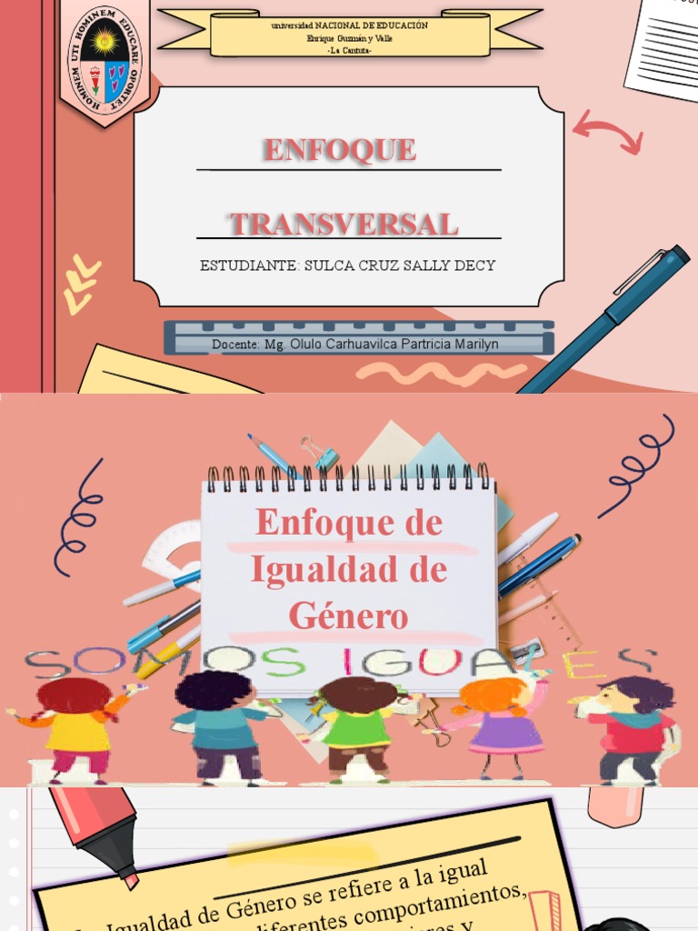 Enfoques Transversales - Igualdad de Género | PDF | Discriminación ...
