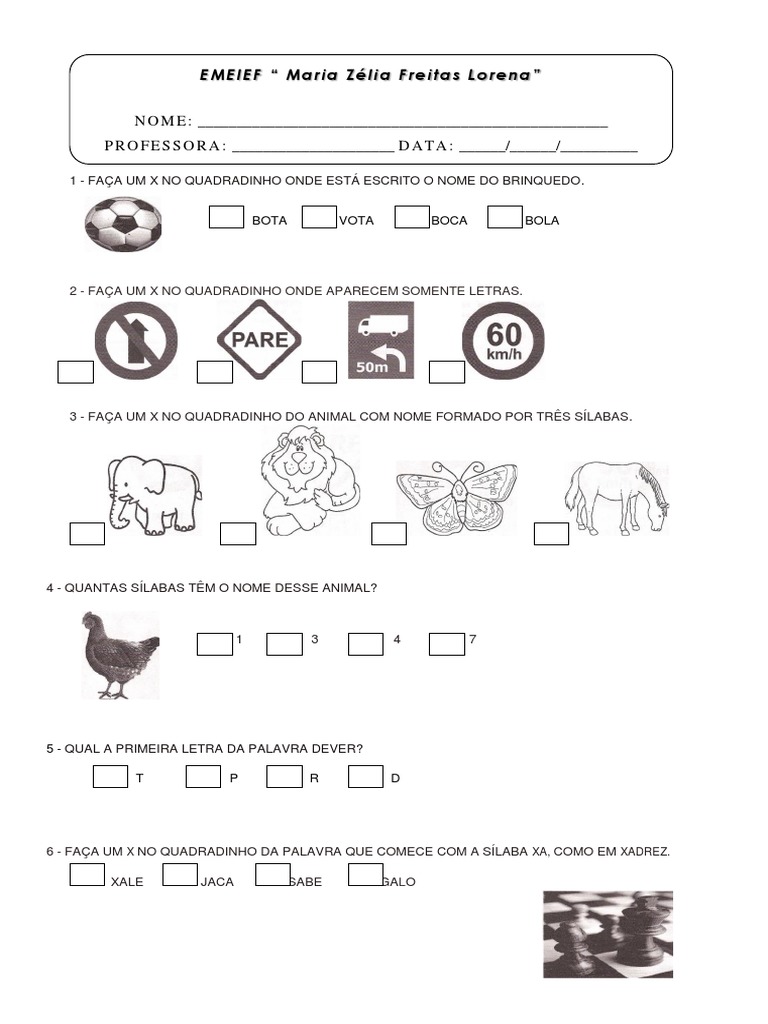 PROVA BRASIL 2o Ano | PDF