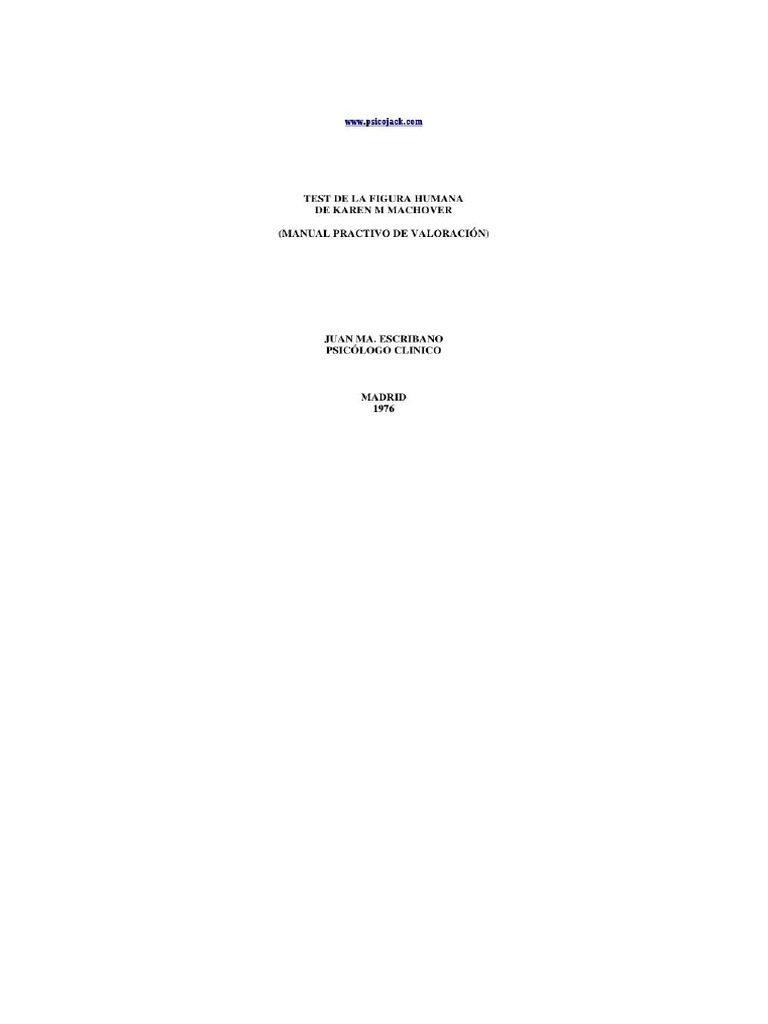 Manual Practico Del Test de DFH | PDF