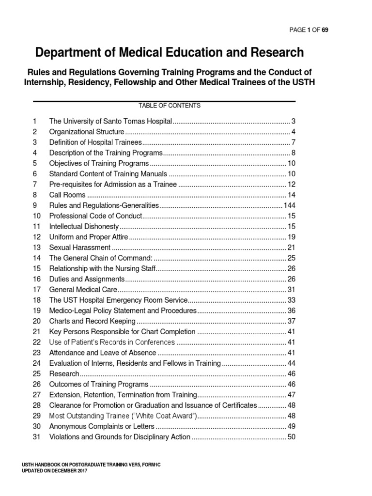 Dmer Manual 2017 | PDF | Residency (Medicine) | Medicine