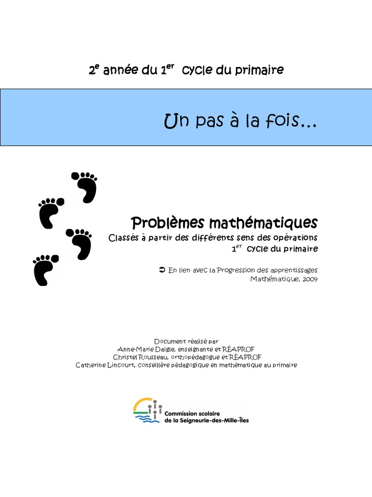 Problèmes mathématiques 2e année | PDF | Mathématiques | Pédagogie
