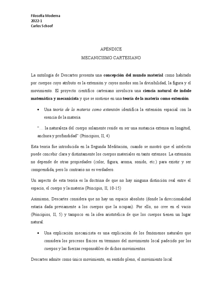 Mecanicismo Cartesiano | PDF | René Descartes | Importar