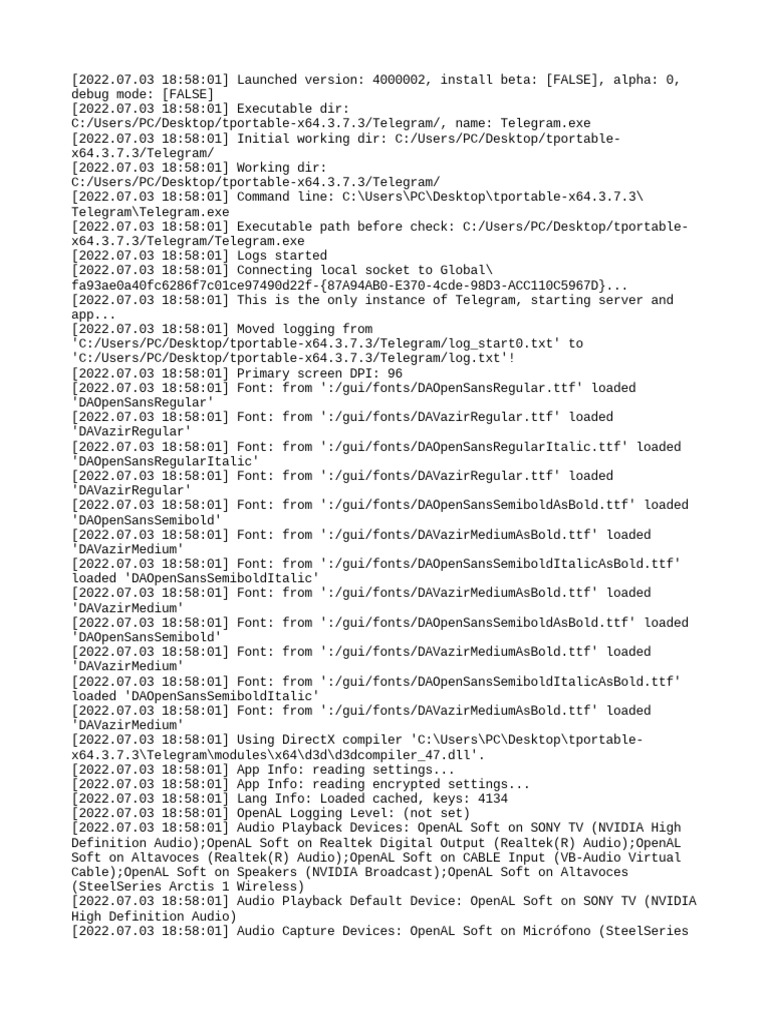Log | PDF | Desktop Computer | Streaming Media