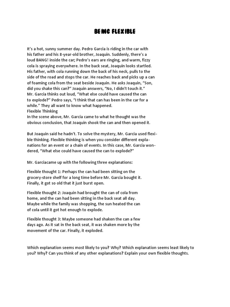 Being Flexible | PDF