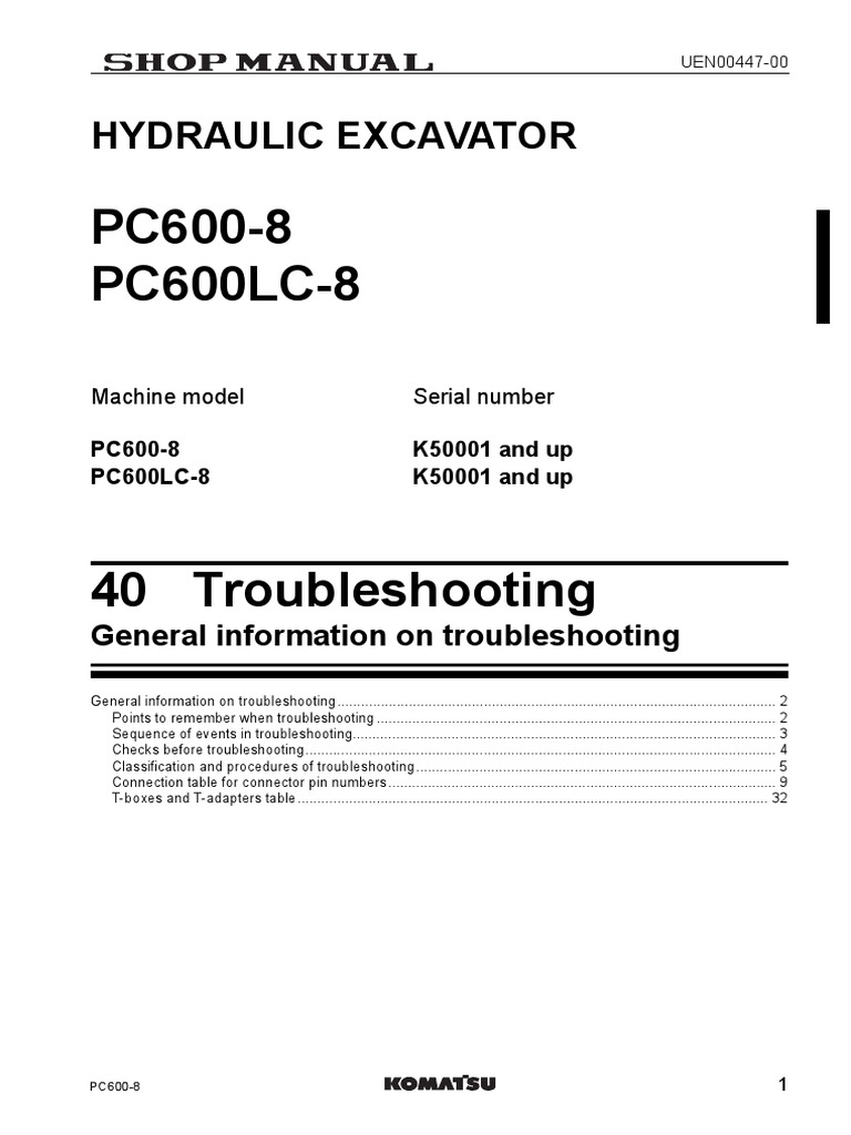 PC600 (LC) 8 UEN00128 01 Troubleshooting | PDF | Electrical Connector ...