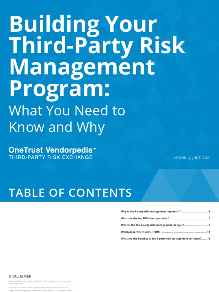 Building Your Third-Party Risk Management Program: What You Need To ...