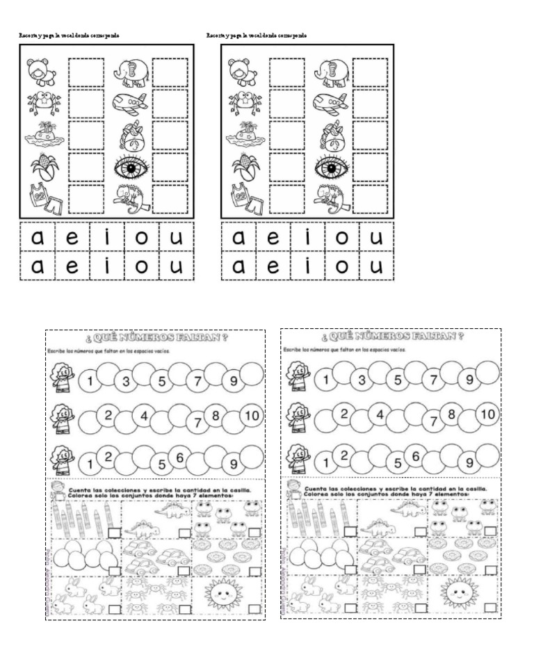 Ejercicio de Recorte de Vocales | PDF
