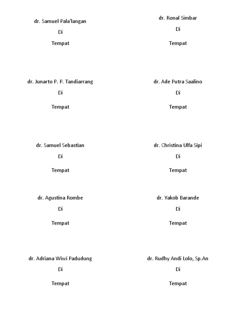 Print Label Undangan 2x5 | PDF