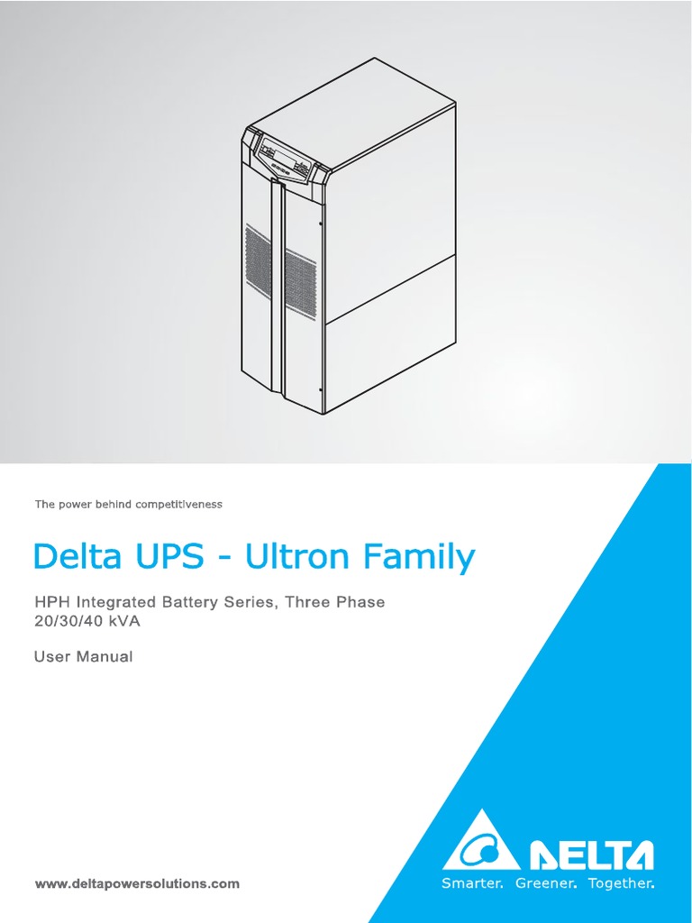 Manual UPS DELTA 20-30-40kVA Integrated Battery Operation Manual | PDF