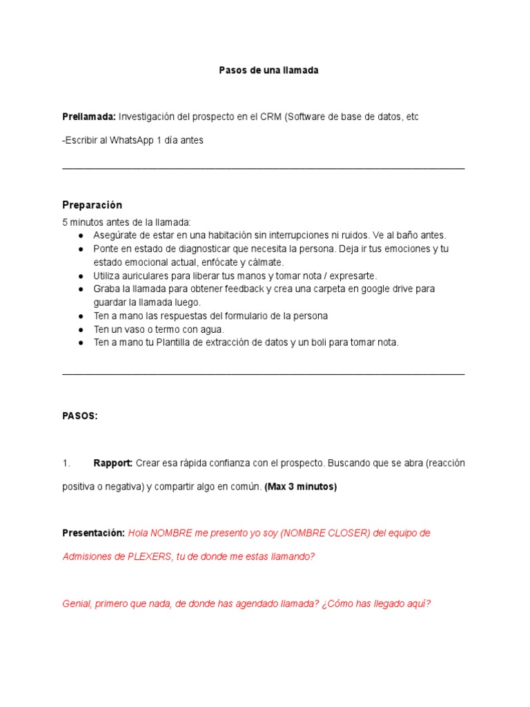 Script de Ventas y Pitch PLEXERS | PDF | Procesos de negocio | Business