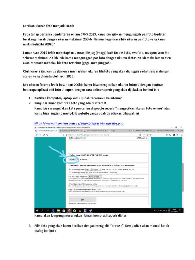 Cara Kecilkan Ukuran Foto | PDF