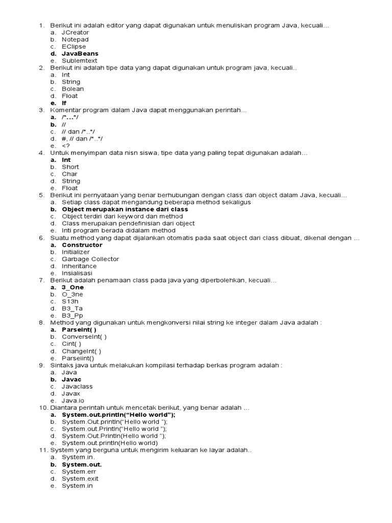 Soal Java | PDF